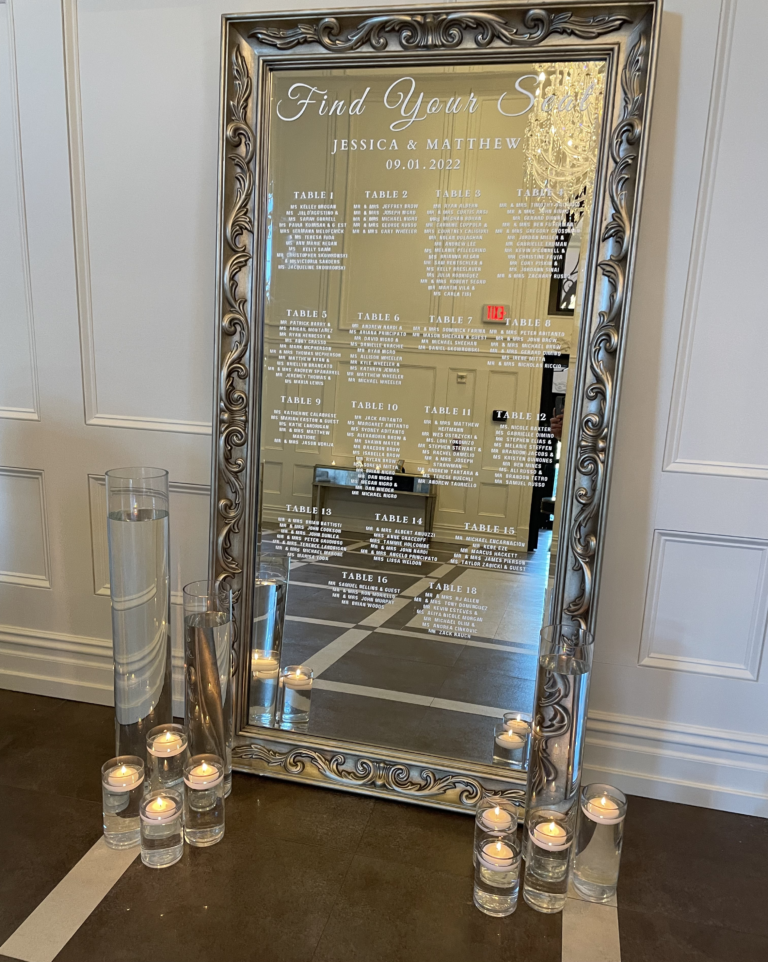 Mirror Guest Seating Charts – Events 2 Remember NJ