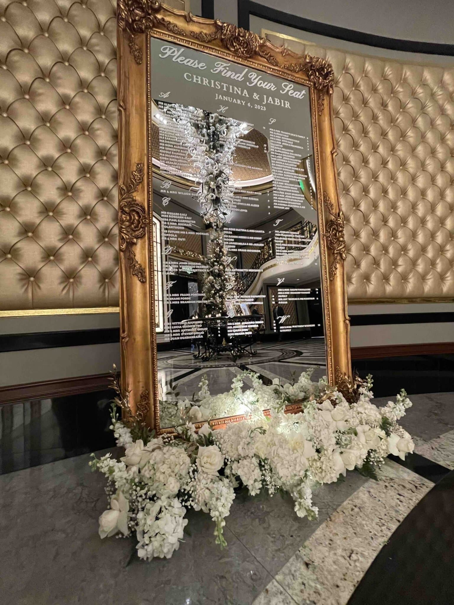 Mirror Guest Seating Charts – Events 2 Remember NJ