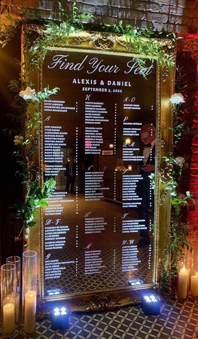 Mirror Guest Seating Charts – Events 2 Remember NJ