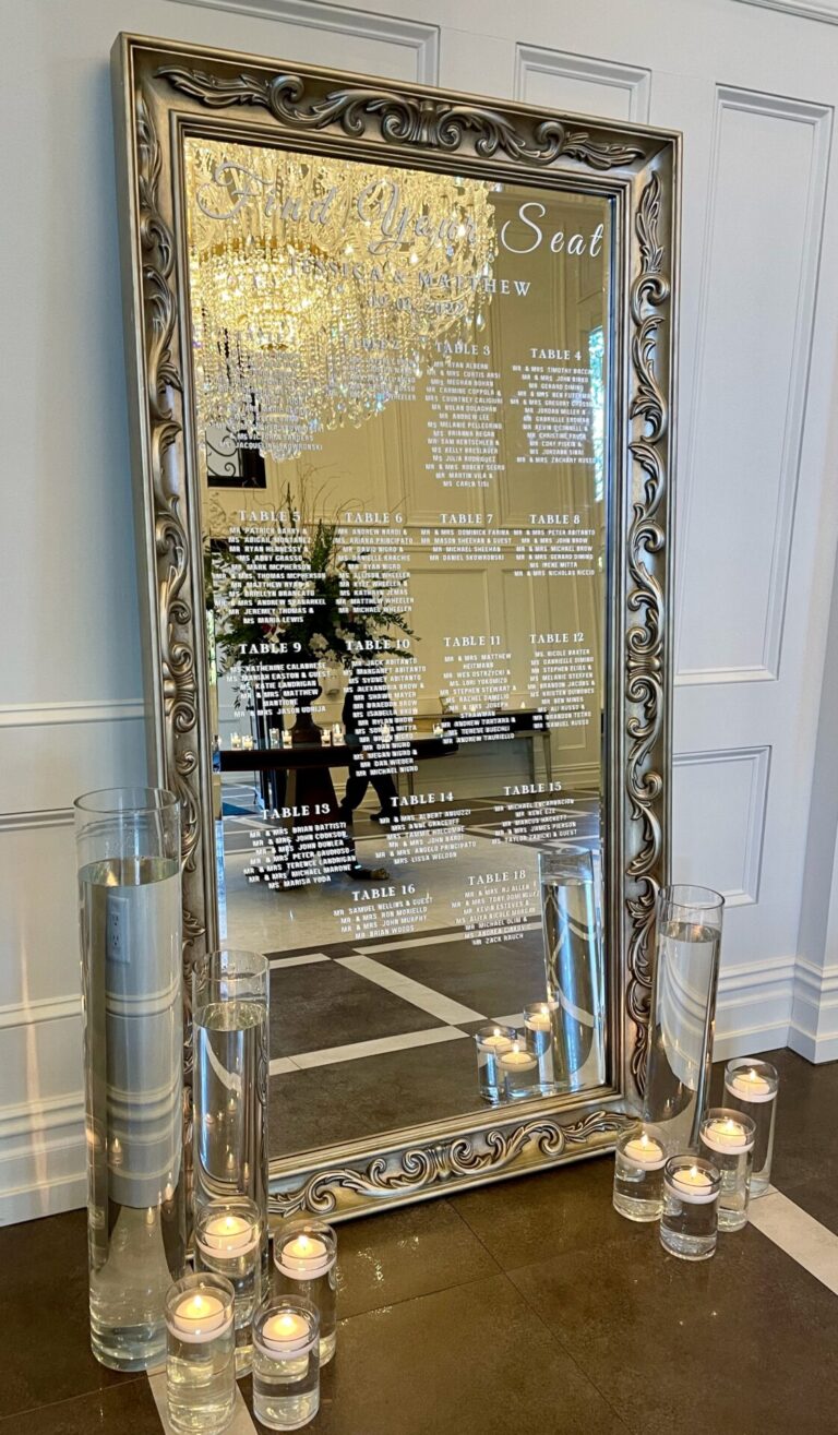 Mirror Guest Seating Charts – Events 2 Remember NJ